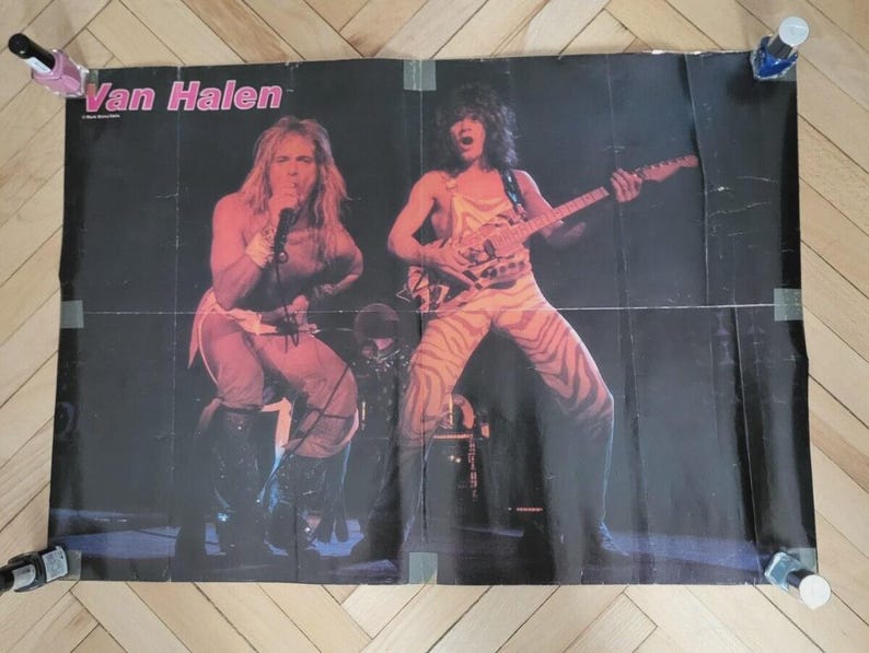 Vintage Poster Metallica Van Halen Two Page 1990-2000 23х15 - Etsy