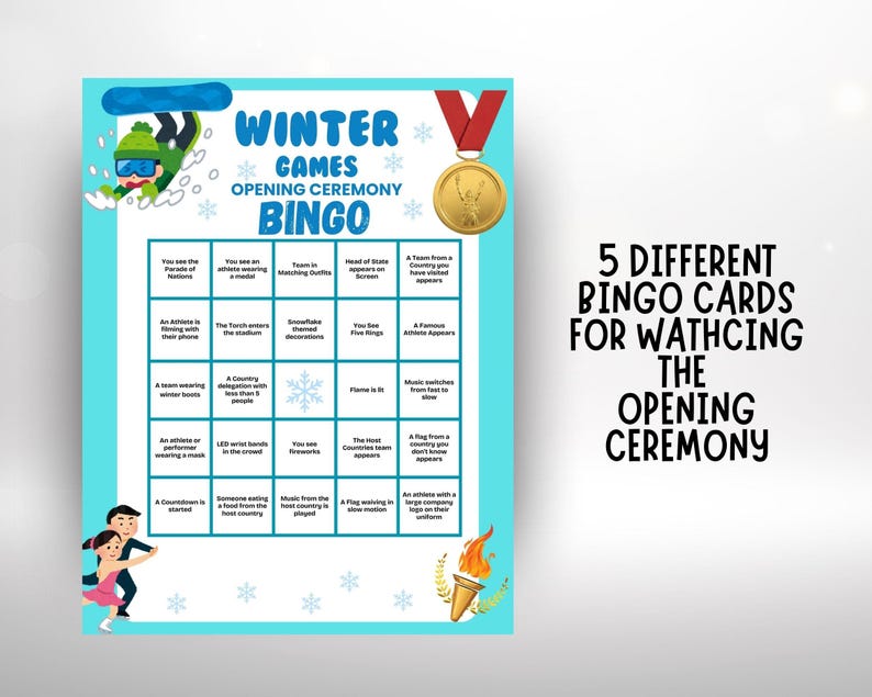 2026 Winter Games Printable Party Pack | Kids & Family Activity Bundle ...