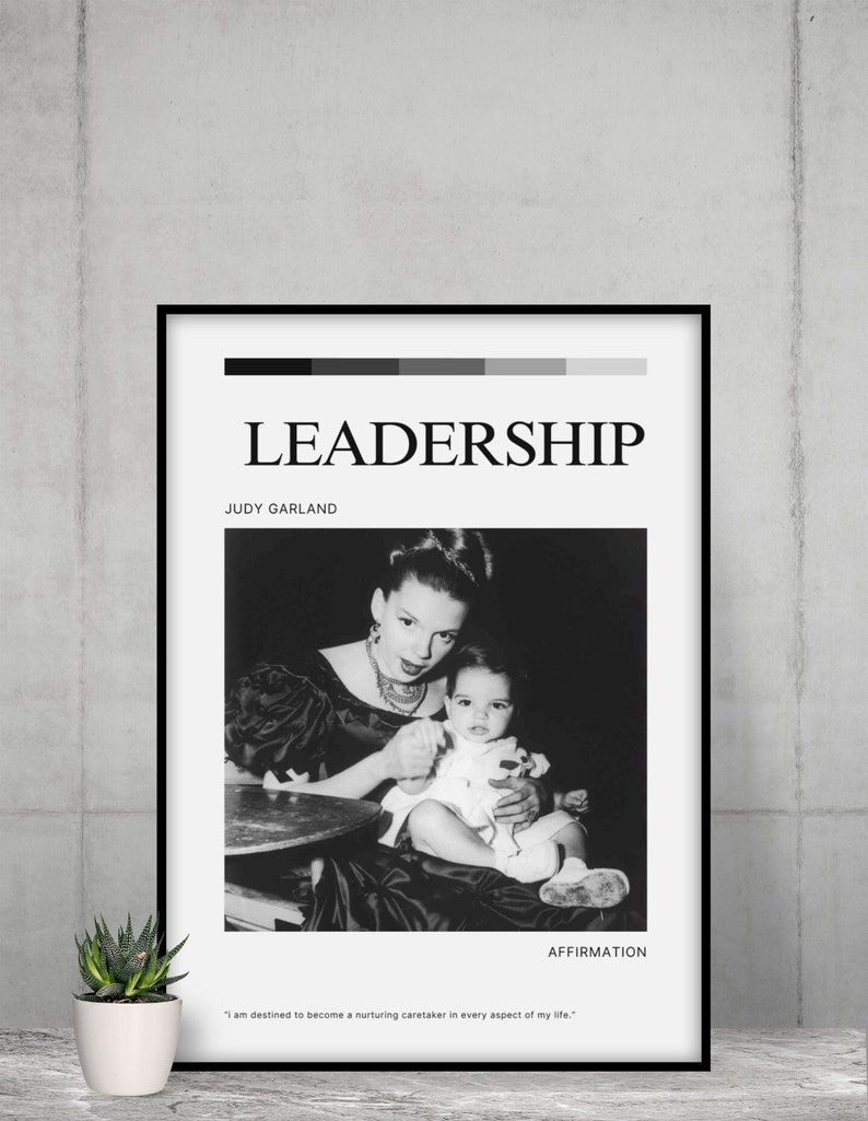 Manifesting Affirmation Poster / Judy Garland Leadership Vintage ...