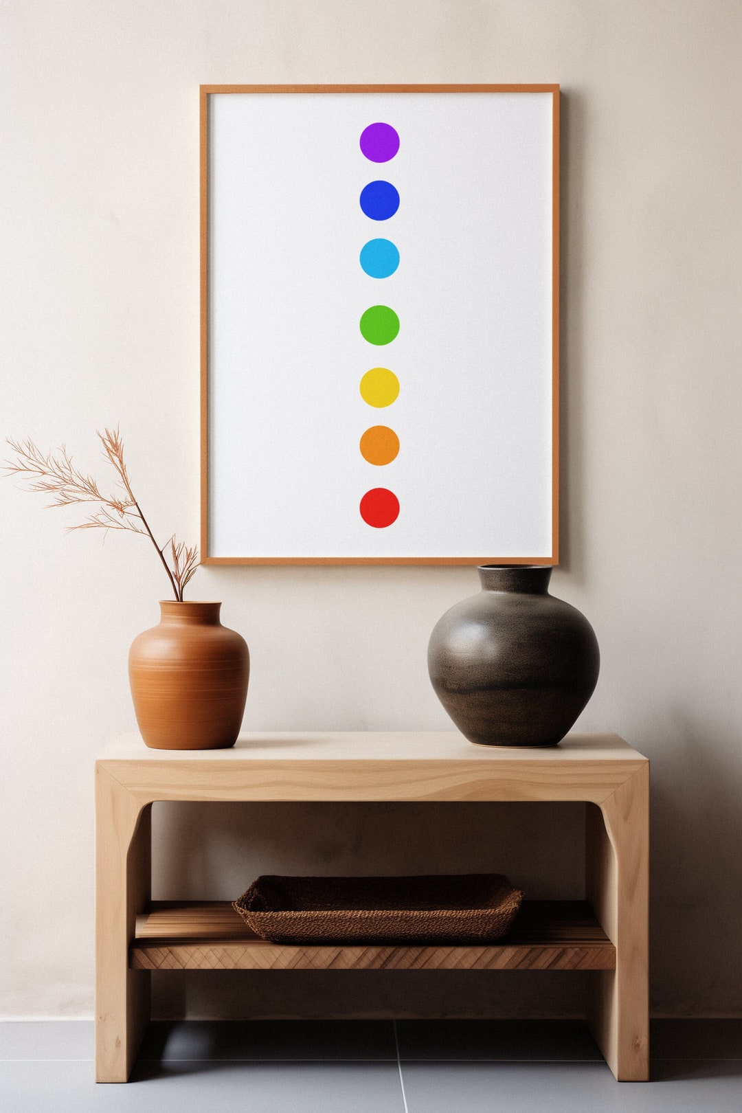 Rainbow Chakra Alignment Poster / Chakra Color Poster / Minimal ...