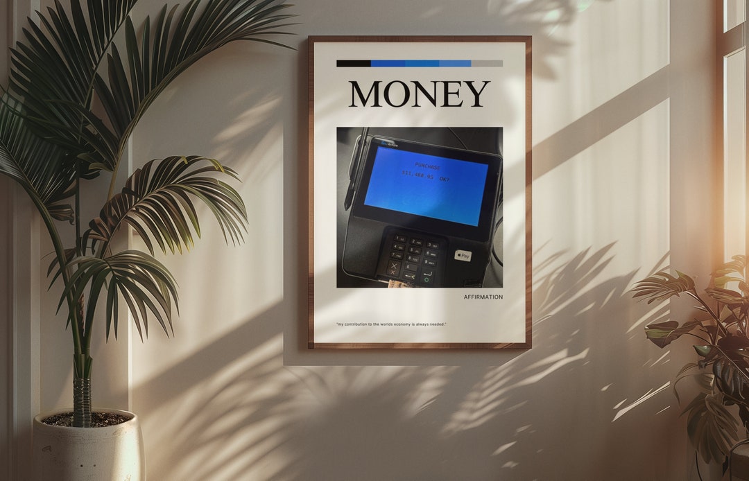 Money Affirmation Manifesting Poster / Debit Card Transaction ...