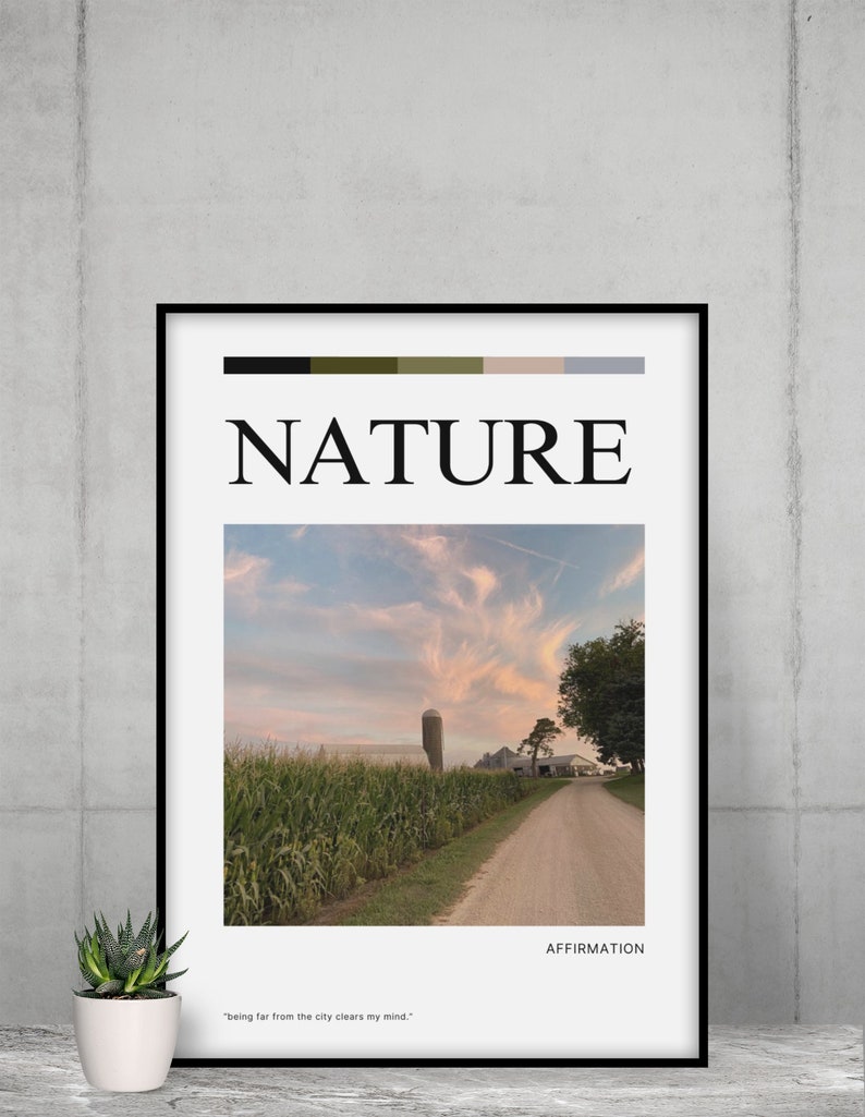 Affirmation Manifesting Poster / Nature Affirmation Photo Poster ...