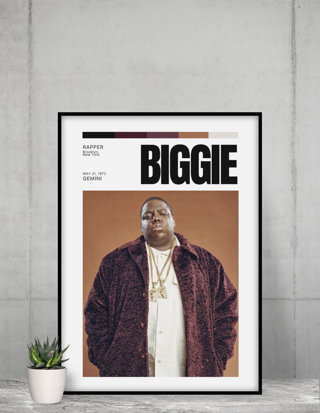 Notorious B.I.G / Biggie Smalls Photo Popstar Poster / Minimal ...
