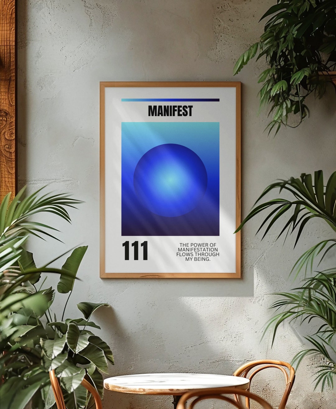 111 Manifest Angel Number Aura Poster / Spirituality Art Poster ...