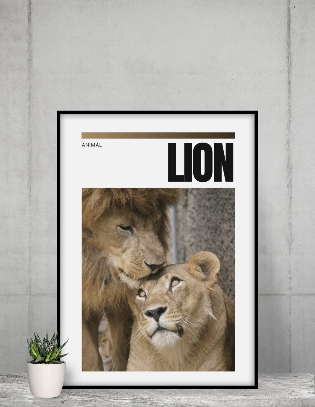 Lion Animal Poster / Animal Kingdom Photo Poster / Minimal Aesthetic ...