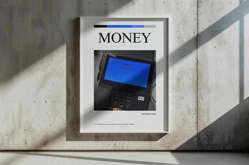 Money Affirmation Manifesting Poster / Debit Card Transaction ...