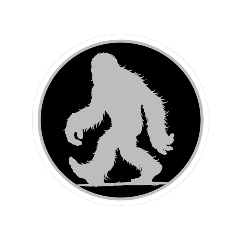 Bigfoot Circle Sticker | Sasquatch Decal | Waterproof Vinyl | Cryptid ...