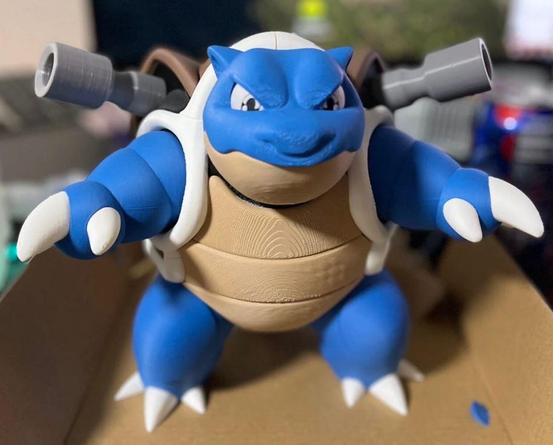 3d Printed Blastoise Figure - Etsy