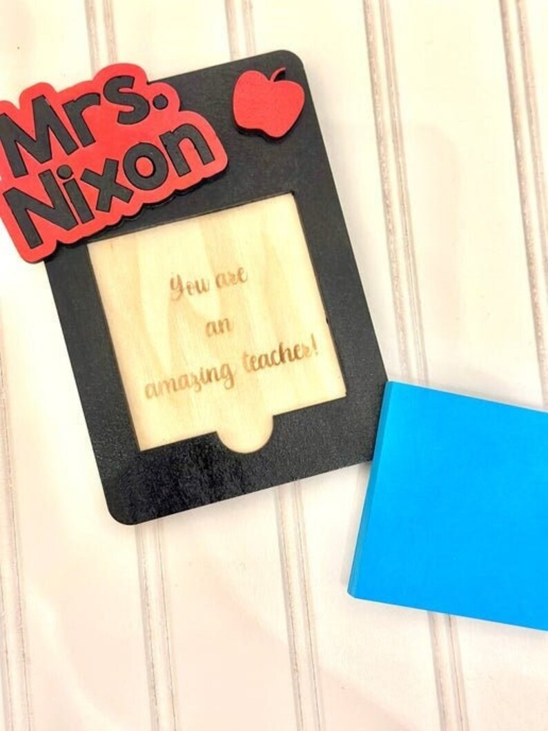 Personalized Post It Note Holder for Teacher, Sticky Note Holder, Post ...