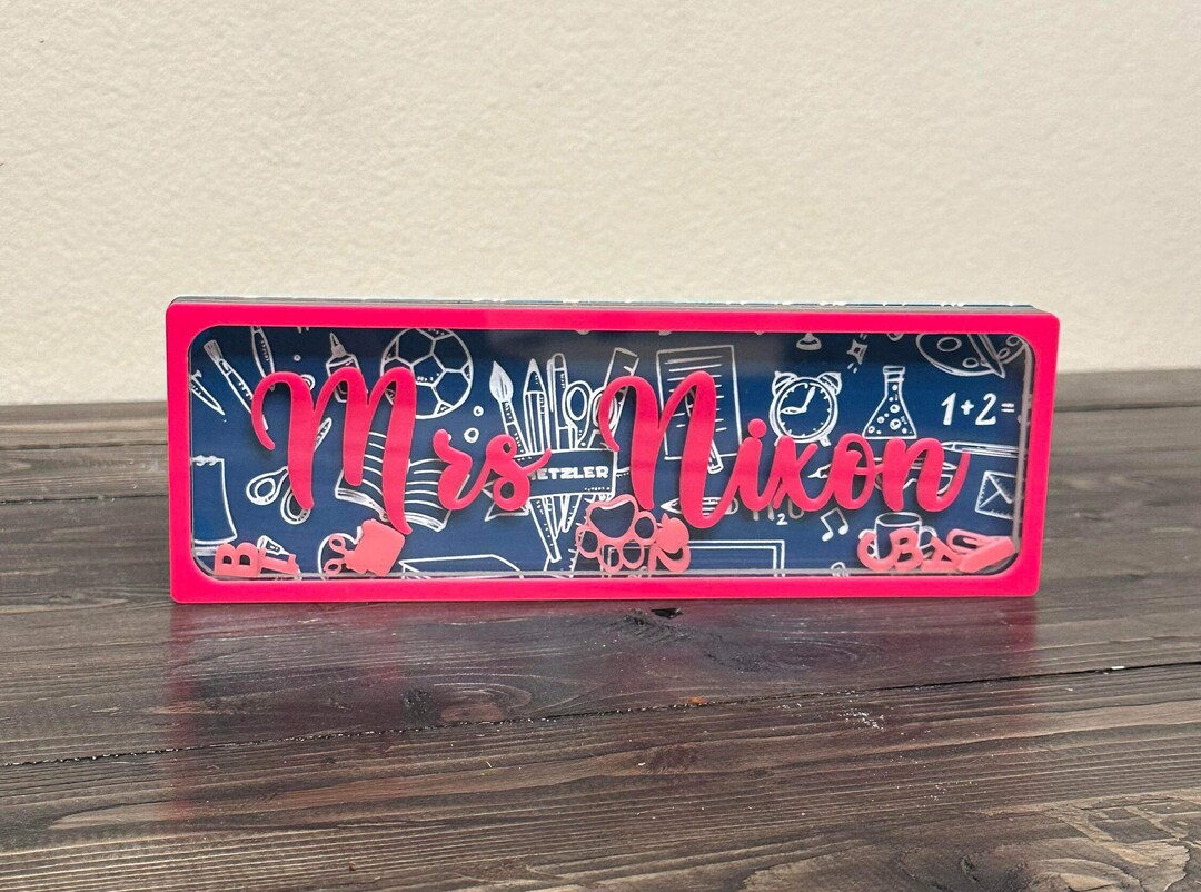 Custom Teacher Name Plate, Teacher Desk Name Plate, Teacher Desk Plaque ...