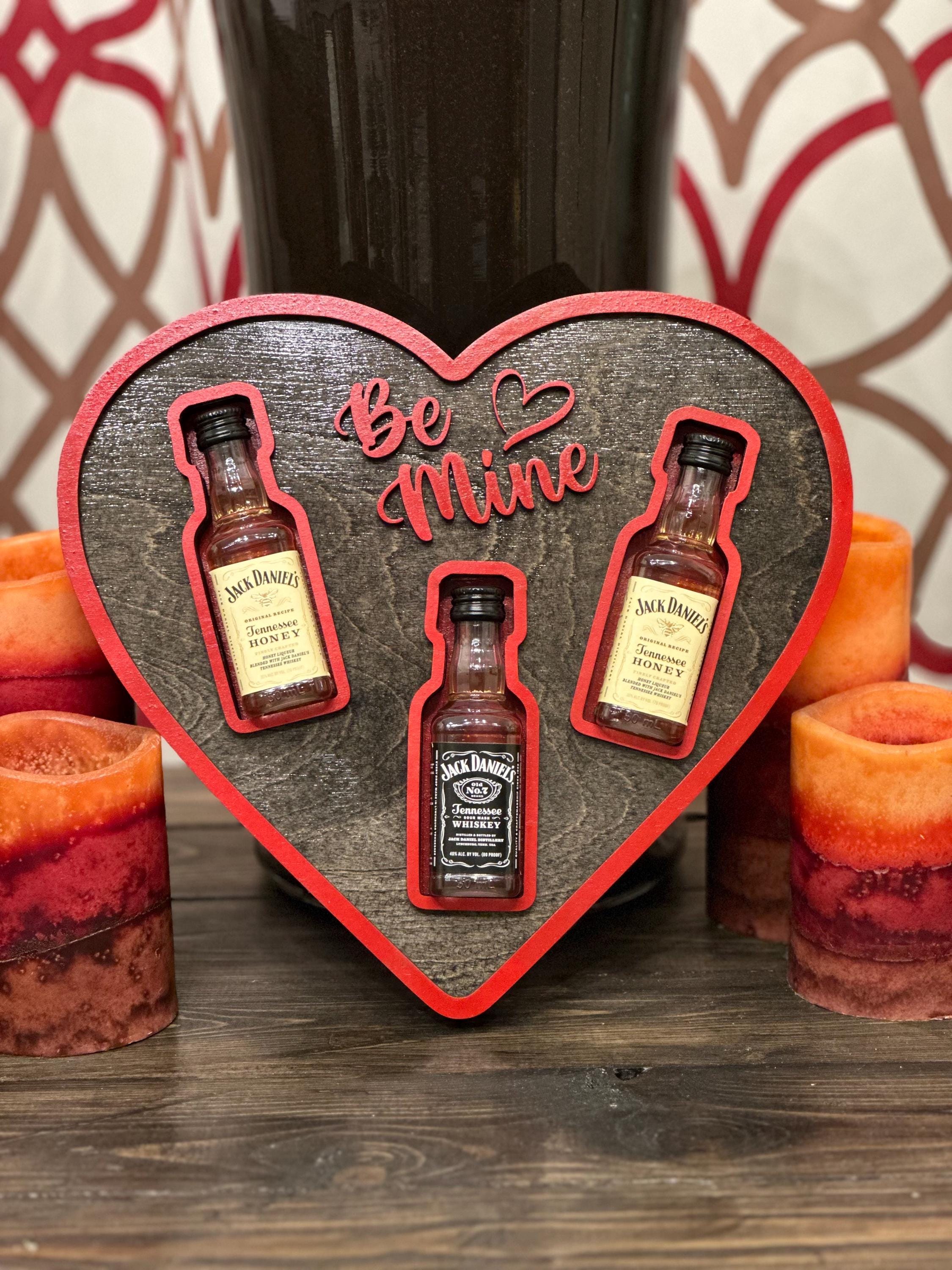 Valentines Day Gift for Him, Be Mine Heart-shaped Mini Liquor Bottle ...