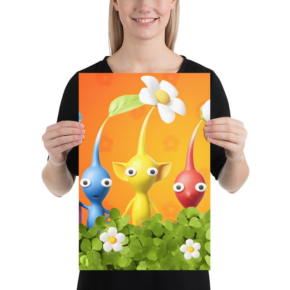 Pikmin Poster Blue, Yellow, Red Art Print - Etsy