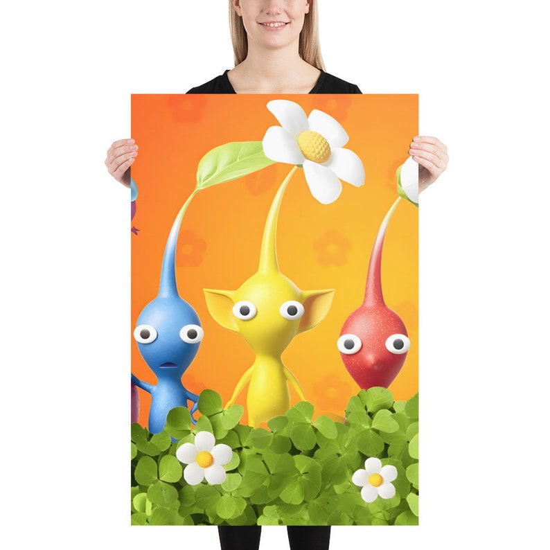 Pikmin Poster Blue, Yellow, Red Art Print - Etsy