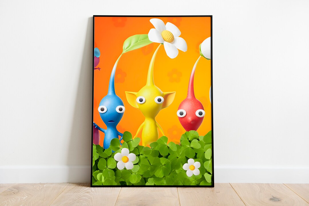 Pikmin Poster Blue, Yellow, Red Art Print - Etsy