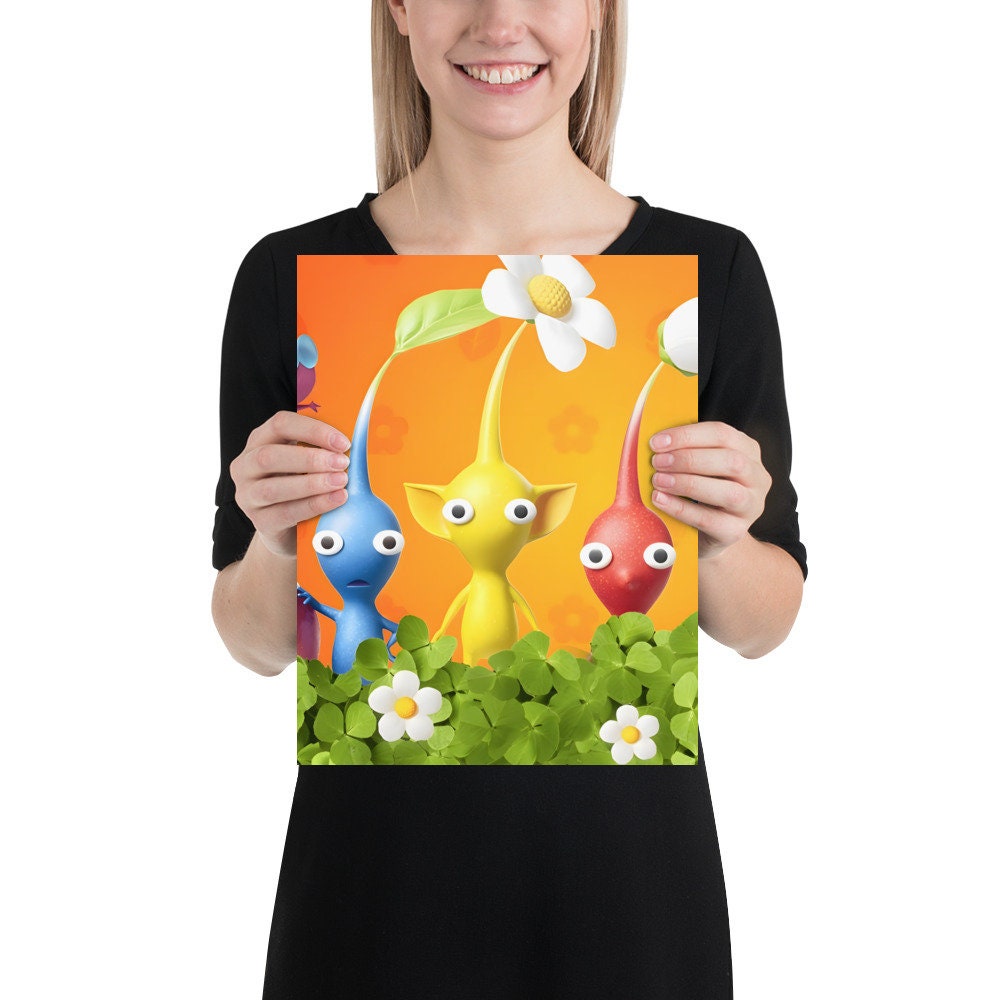 Pikmin Poster Blue, Yellow, Red Art Print - Etsy