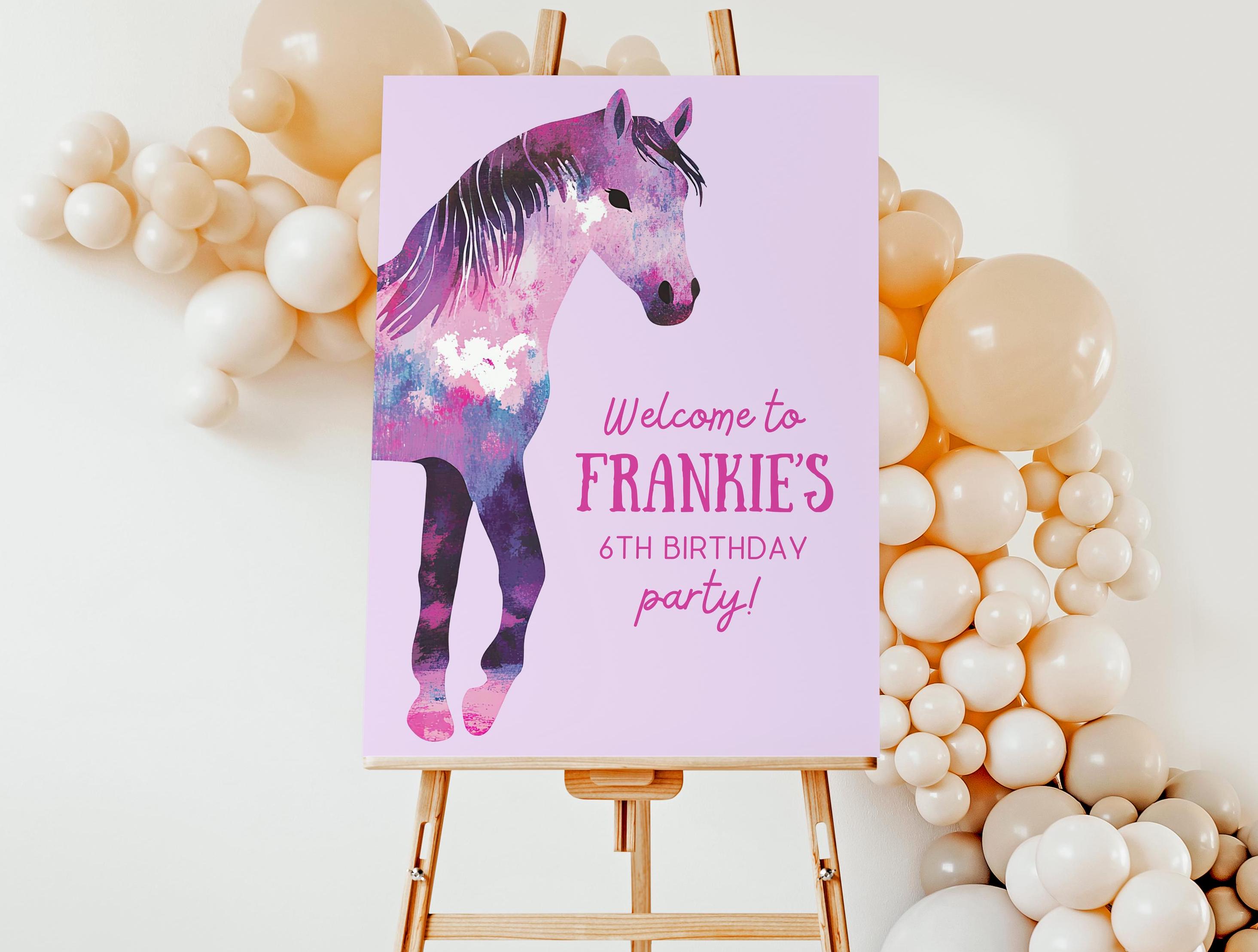 Editable Horse Welcome Sign | Instant Digital Download | Children's ...