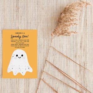 Spooky One Invitation | Ghost | Instant Digital Download | Baby 1st ...