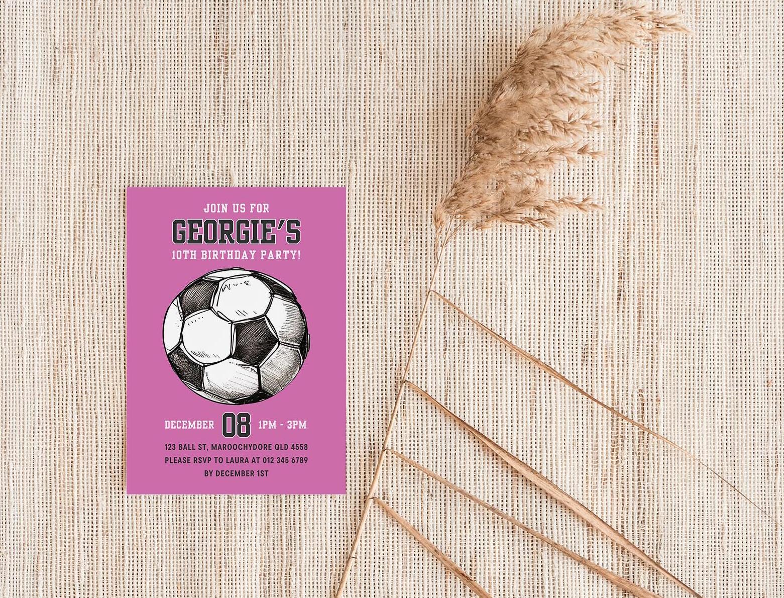 Editable Soccer Ball Birthday Party Invite | Sports | Instant Digital ...