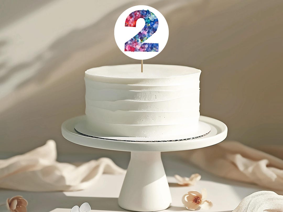 Printable Number Two Cake Topper Template | Instant Digital Download ...