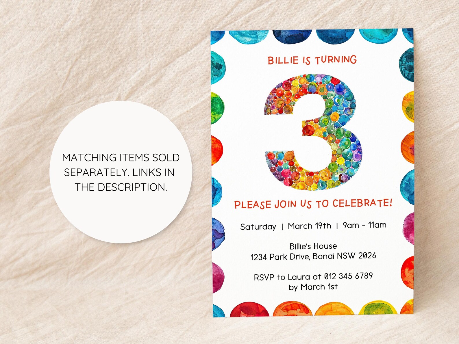 Printable Number Three Cake Topper Template | Instant Digital Download ...