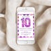 Editable 10th Birthday Invitation | Instant Digital Download | Purple ...