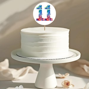 Printable Number Eleven 11 Cake Topper Template | Instant Digital ...