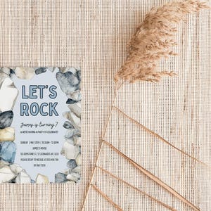 Editable Let's Rock Invitation | Birthday Party | Instant Digital ...