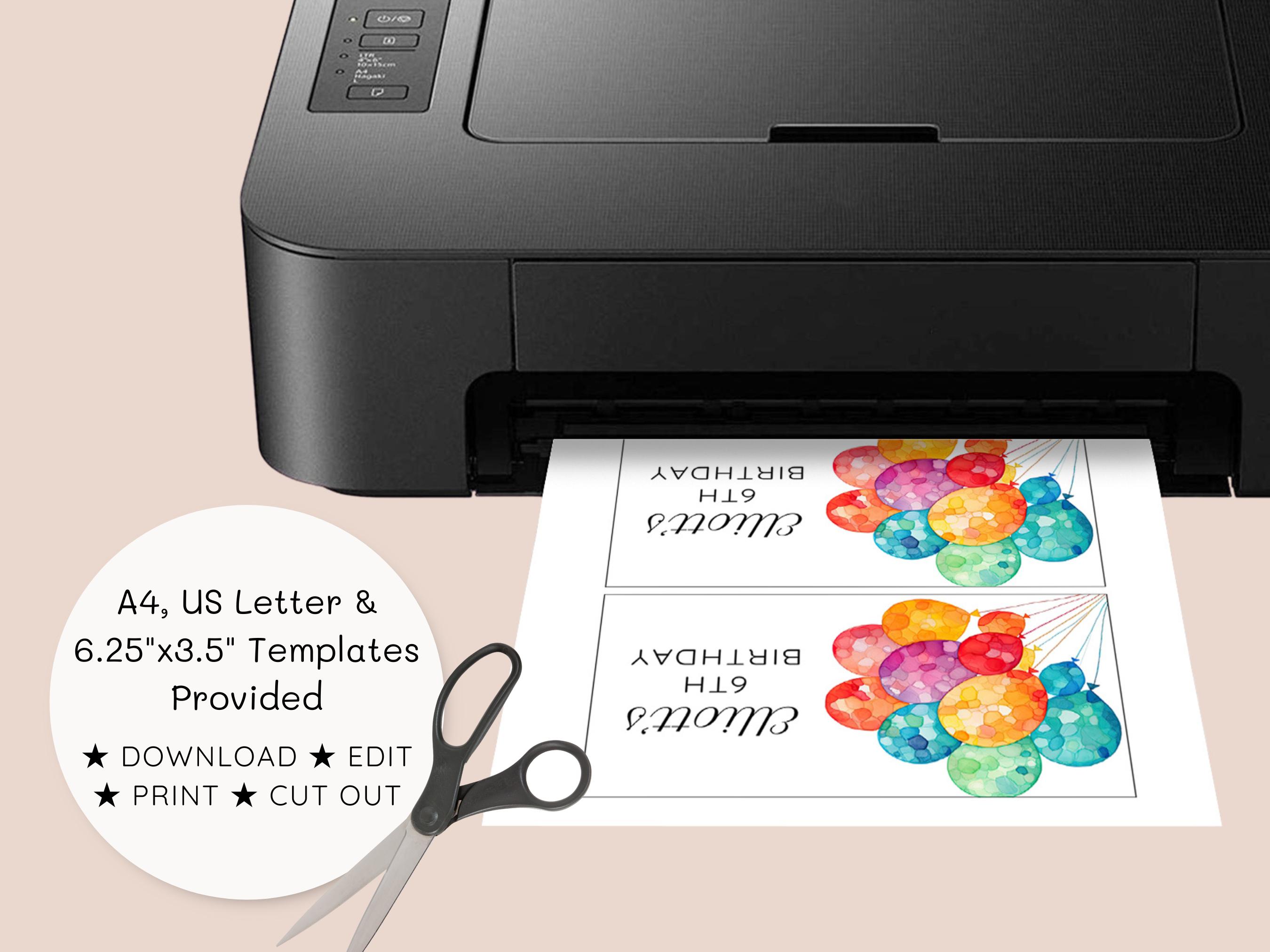 Editable Balloons Gable Box Label | Instant Digital Download | Children ...