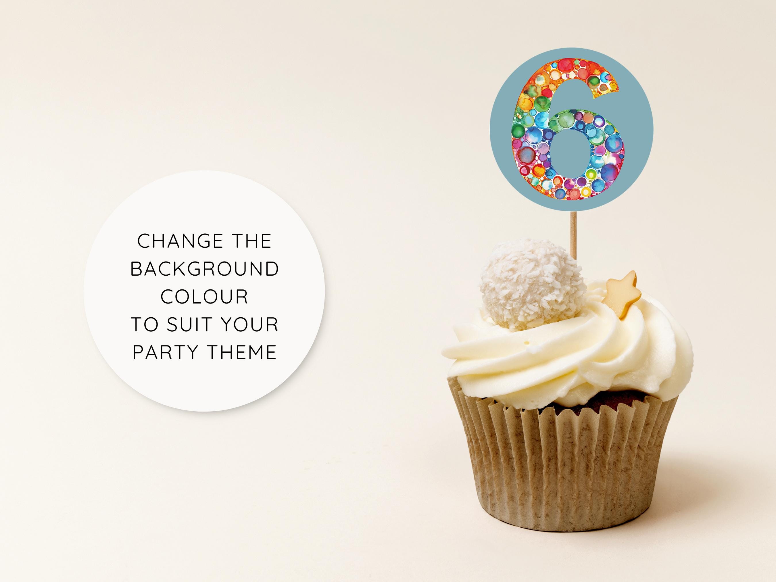 Printable Number Six Cake Topper Template | Instant Digital Download ...