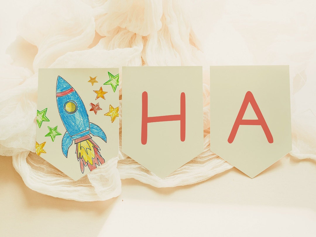 Out of This World Banner | Bunting Template | Instant Digital Download ...