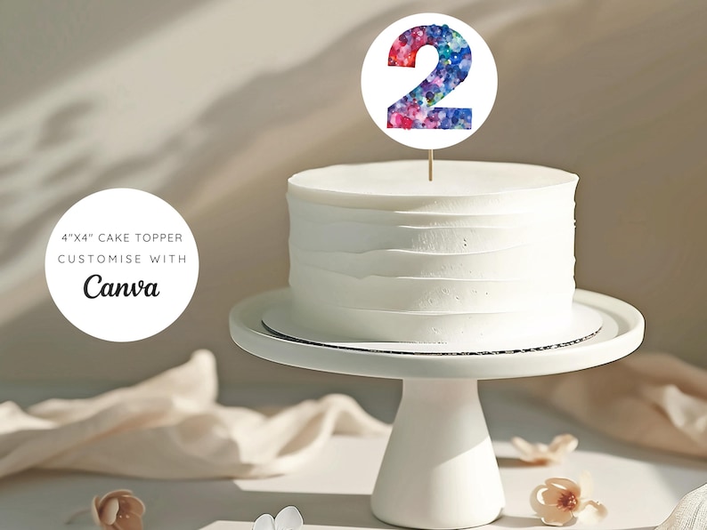 Printable Number Two Cake Topper Template | Instant Digital Download ...