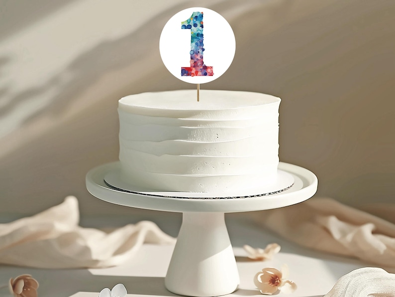 Printable Number 1 Cake Topper | Instant Digital Download | Children's ...