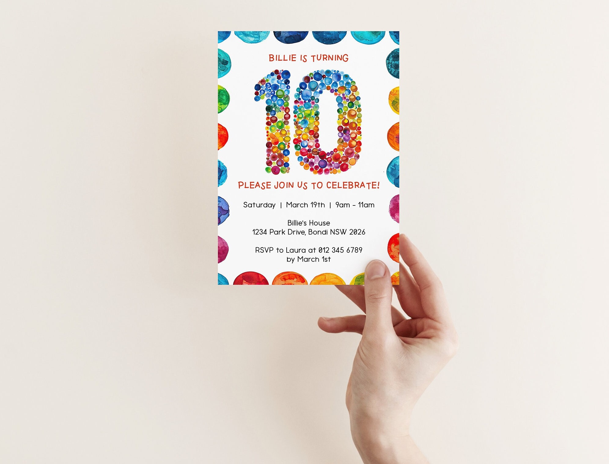 Tenth Birthday Invitation | Instant Digital Download | Editable ...