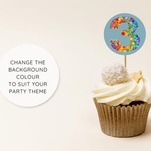 Printable Number Three Cake Topper Template | Instant Digital Download ...