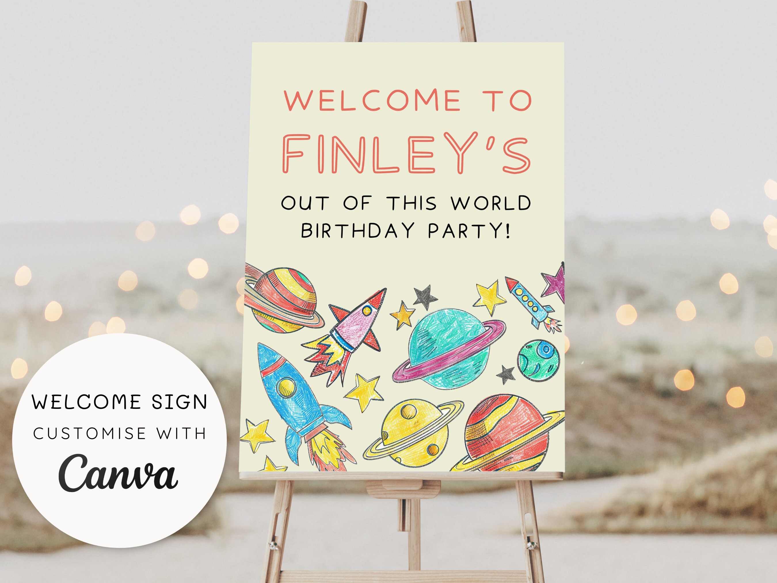 Out of This World Welcome Sign | Instant Digital Download | Children's ...