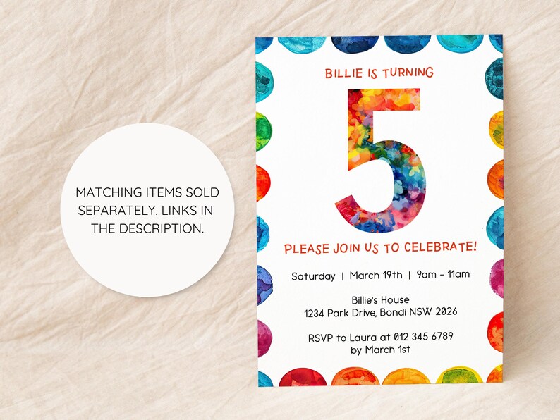 Printable Number Five Cake Topper Template | Instant Digital Download ...