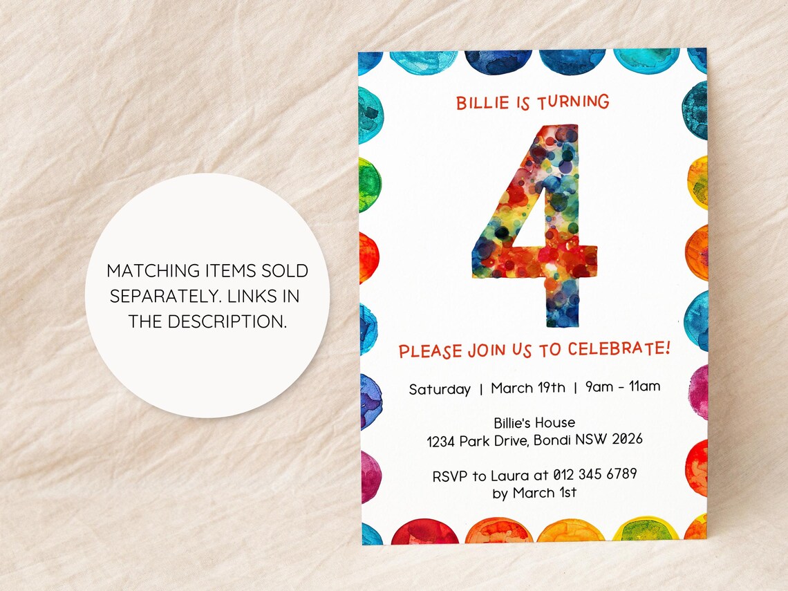 Printable Number Four Cake Topper Template | Instant Digital Download ...