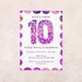 Editable 10th Birthday Invitation | Instant Digital Download | Purple ...