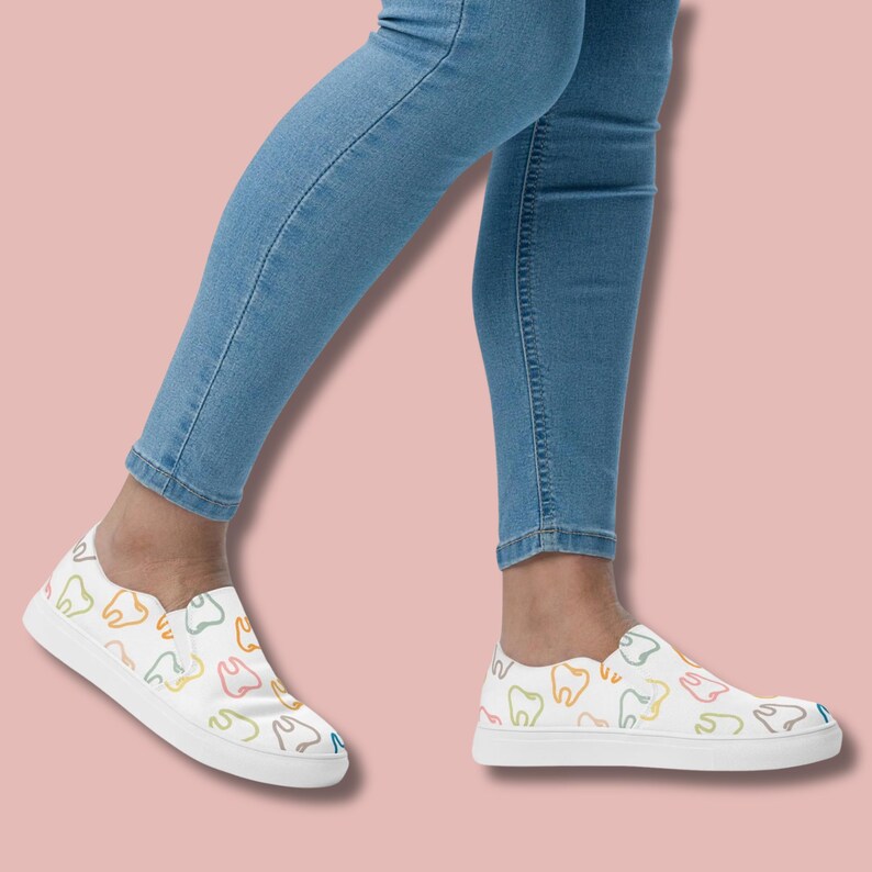 Dentist Shoes Tooth Pattern Dental Hygienist Footwear Orthodontist ...