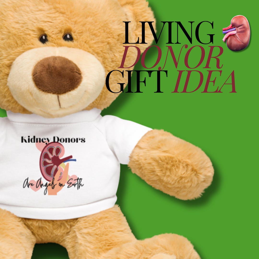 Teddy Bear Living Kidney Donor Gift Transplant Donor Gift Idea Organ ...