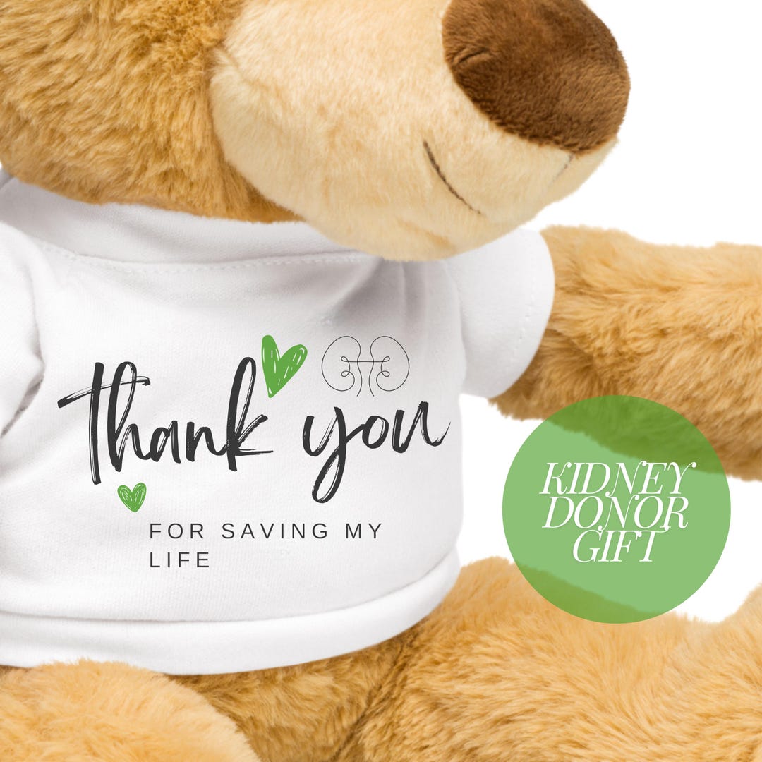 Teddy Bear Living Kidney Donor Gift Organ Donation Thank You Gift Post ...