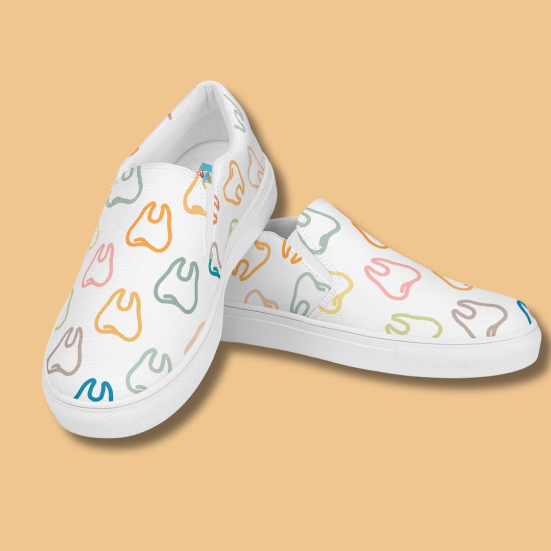 Dentist Shoes Tooth Pattern Dental Hygienist Footwear Orthodontist ...