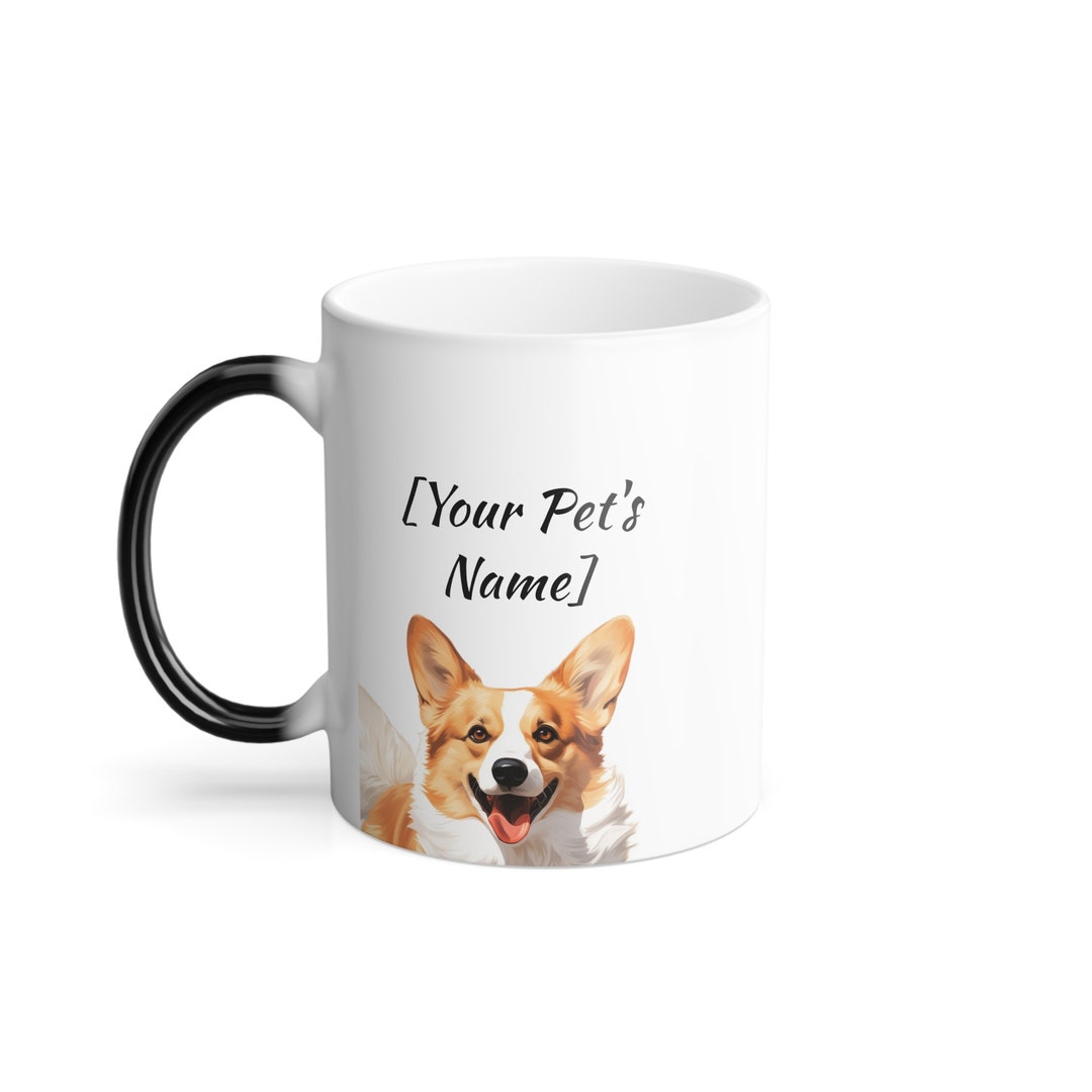Personalized Corgi Mug, Color Changing Cup, Corgi Mom, Dog Lover Coffee ...