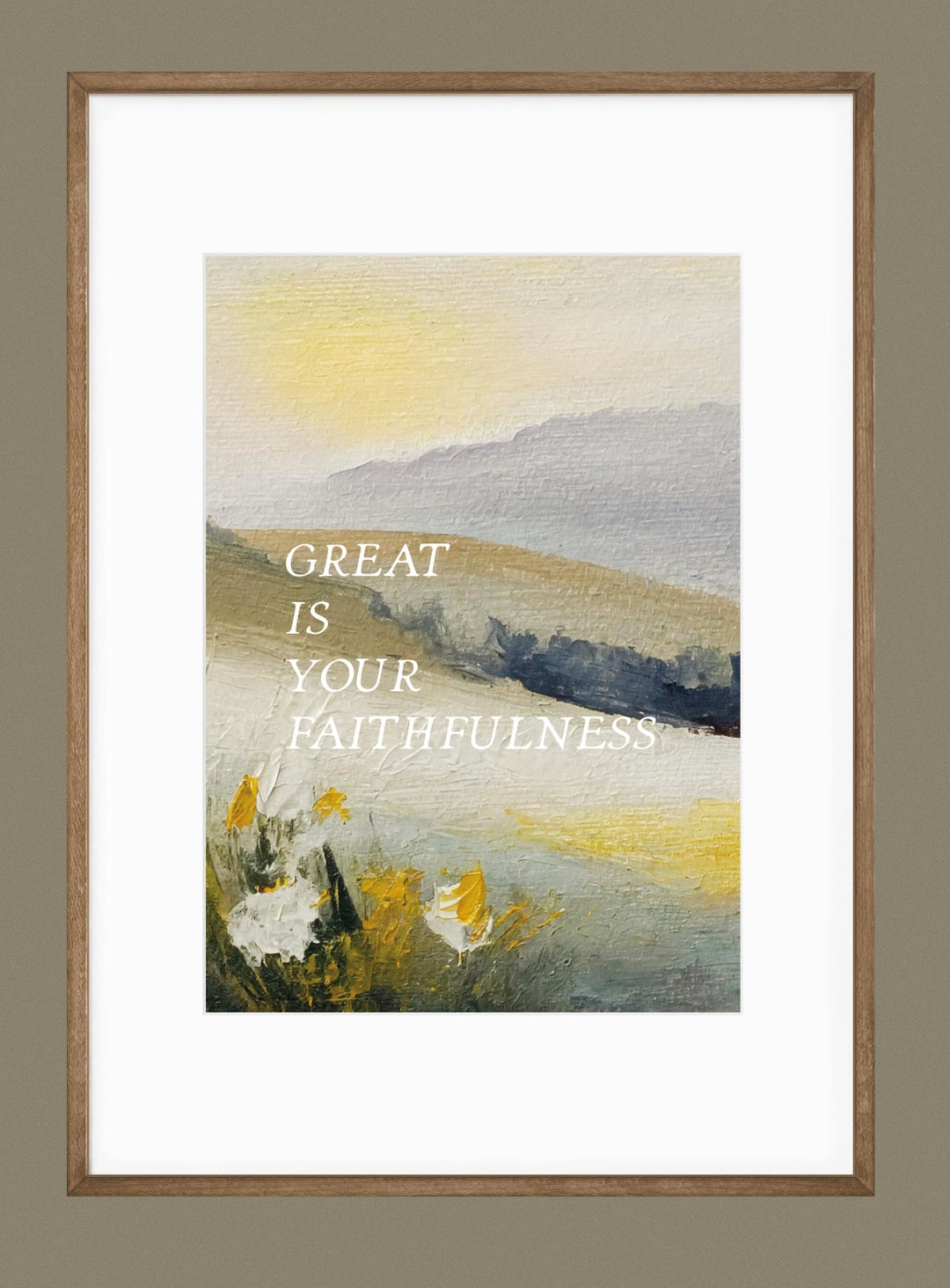 Faithful Christian Digital Art Print, Encouraging Wall Art Decor ...