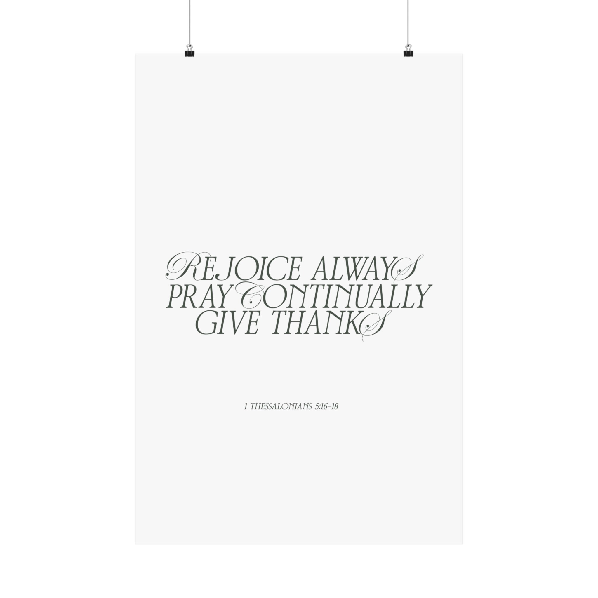 Rejoice Always Poster, Bible Verse, Wall Art Decor, Christian Art ...