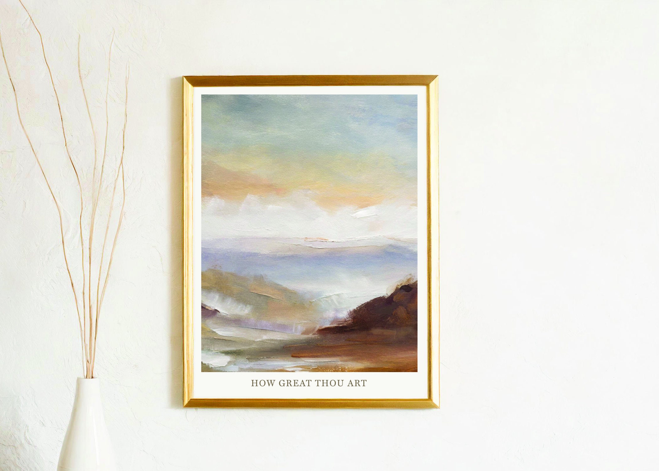 How Great Thou Art Portrait Print, Wall Decor, Vintage Print, Christian ...