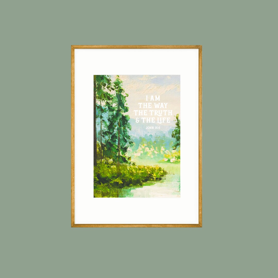 I AM Christian Wall Art, Bible Verse Home Decor, Christian Modern ...