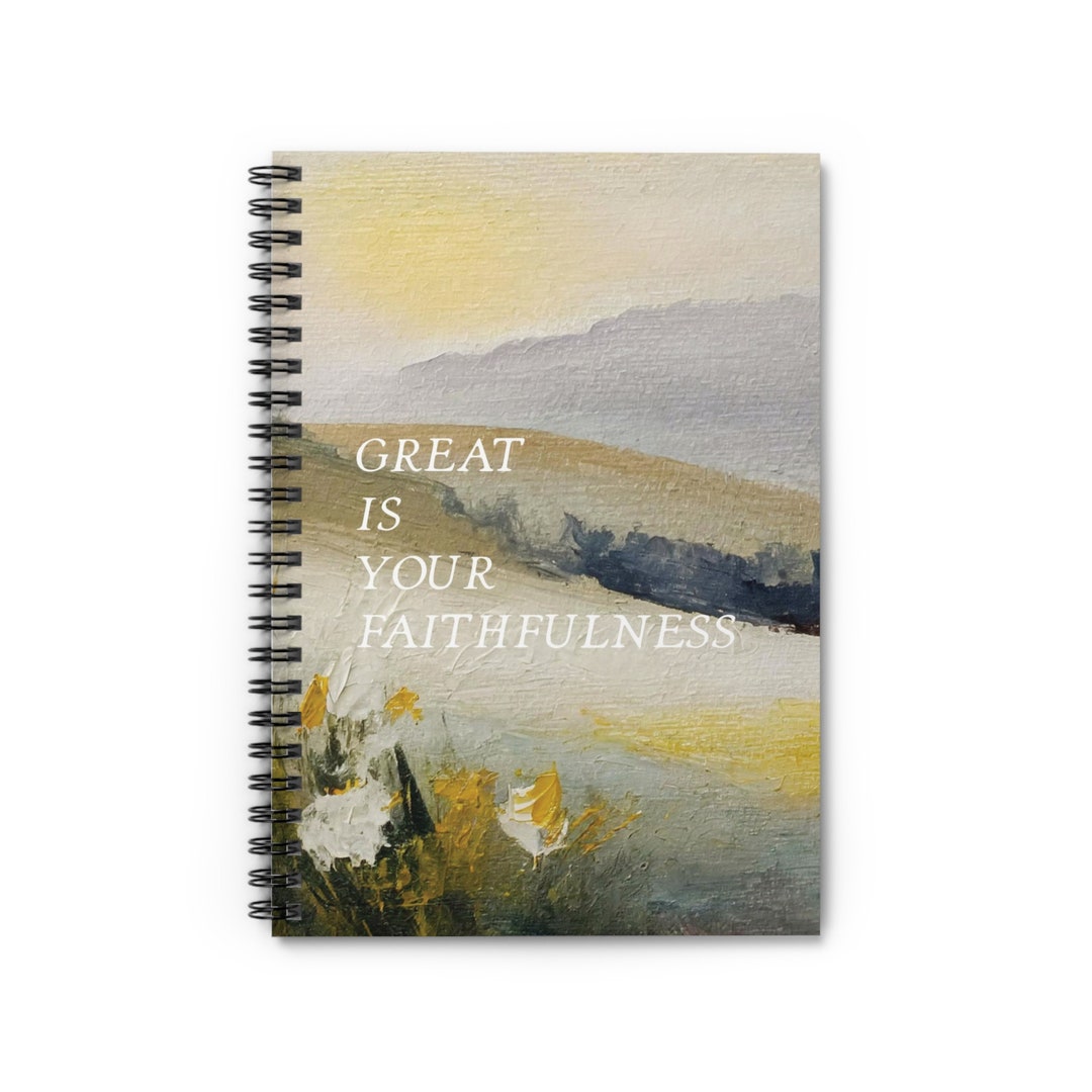 Faithfulness Spiral Notebook, Daily Devotional, Christian Stationary ...