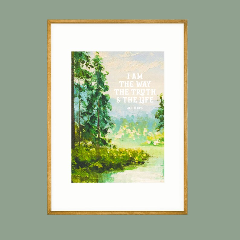 I AM Christian Wall Art, Bible Verse Home Decor, Christian Modern ...