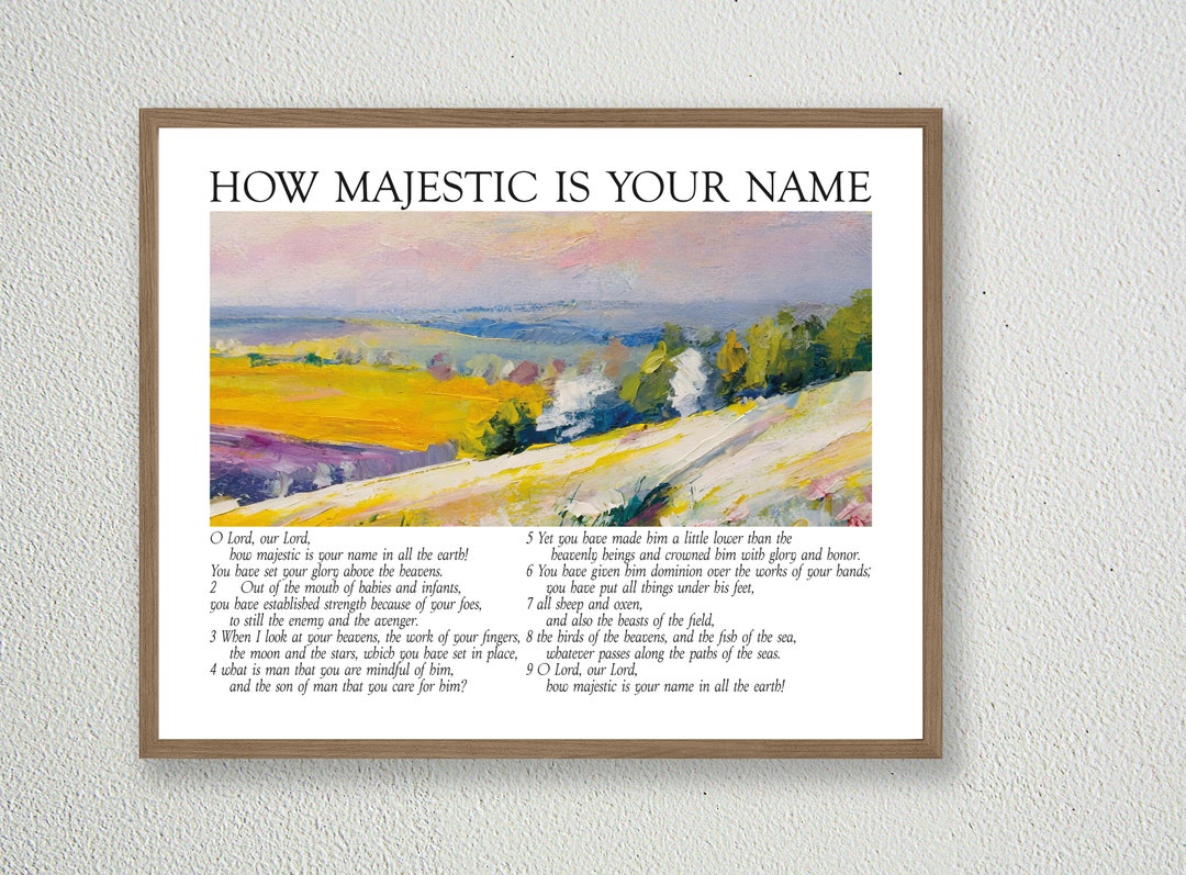 Psalm 8 Bible Verse Digital Download Art Print, Wall Decor, Scripture ...